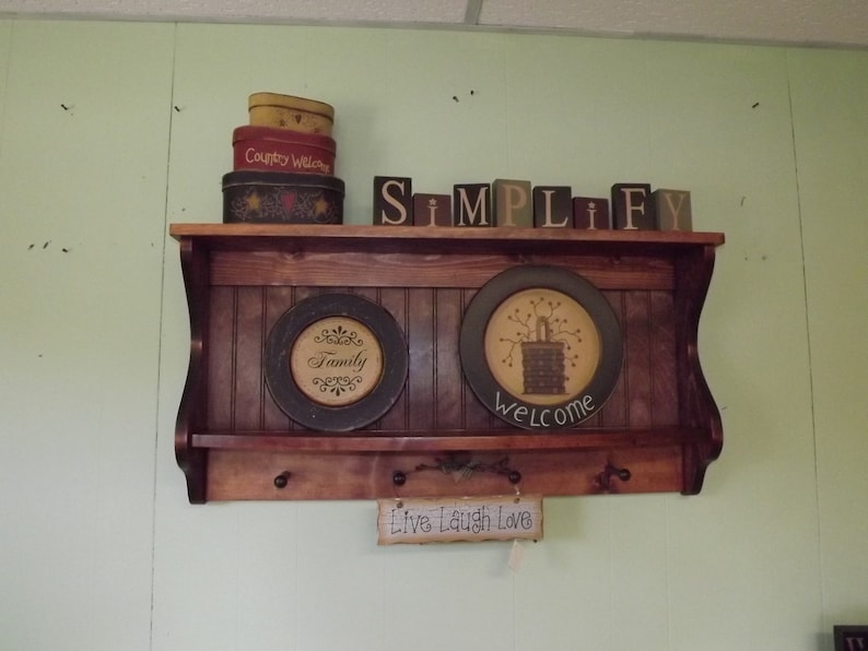 Custom Wood Wall Plate Rack / Plate Stand / Plate Rack Shelf / - Etsy