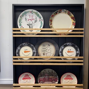 Modern Plate Rack, Large Wall Hanging Plate Display - Etsy