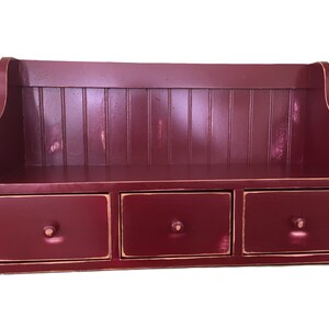 Cook Book Recipe Display Rack Counter Top Shelf Recipe Drawers Country ...