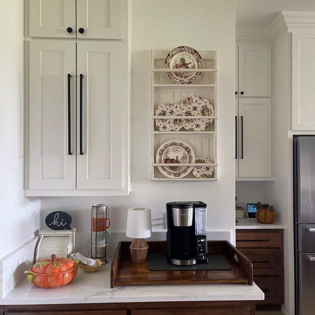 Handcrafted Pine Plate Rack: Wall Hanging Display Shelf - Etsy