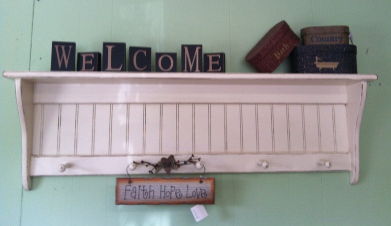 Shaker Rack Rustic Wood Wall Shelf Shaker Style Country Coat - Etsy