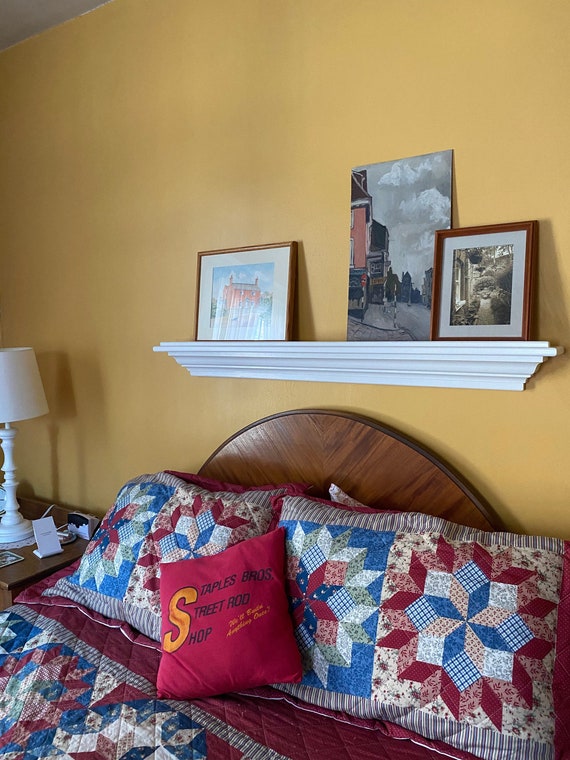 Floating Shelf Picture Rail Wood Wall Display Fireplace | Etsy