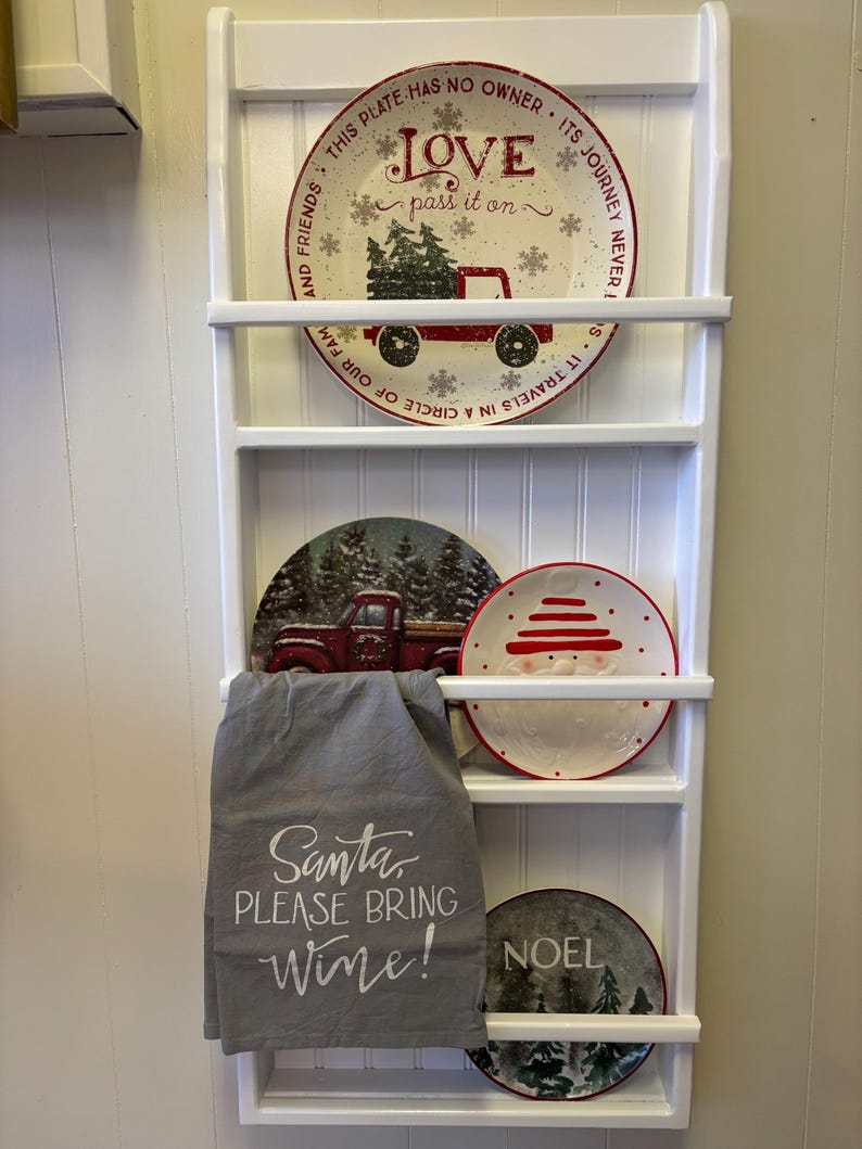 Plate Display Shelf, Wall Plate Rack, Hanging Bookshelf and Storage - Etsy