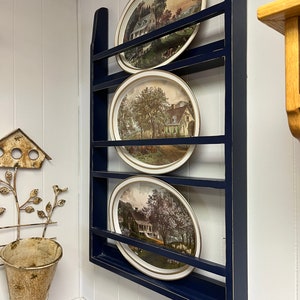 Farmhouse Plate Rack, Dish Display, Wall Hanging Plate Rack, Platter ...