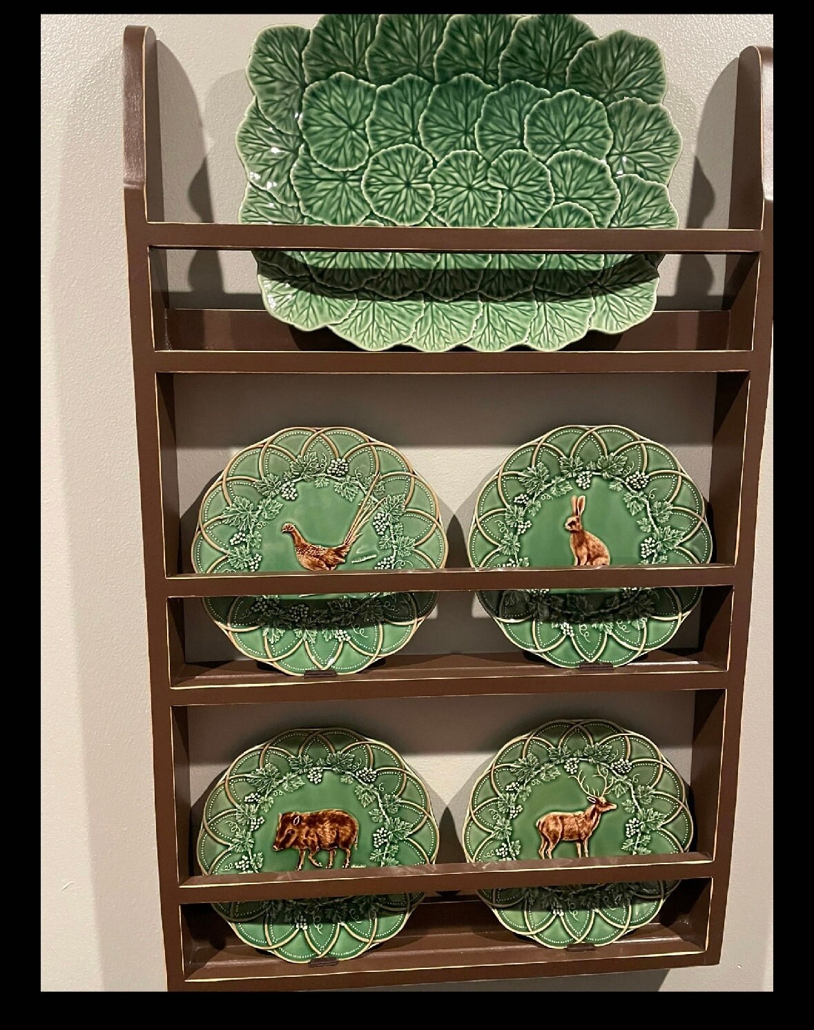 Farmhouse Plate Rack: Wall Hanging Dish Display Shelf - Etsy