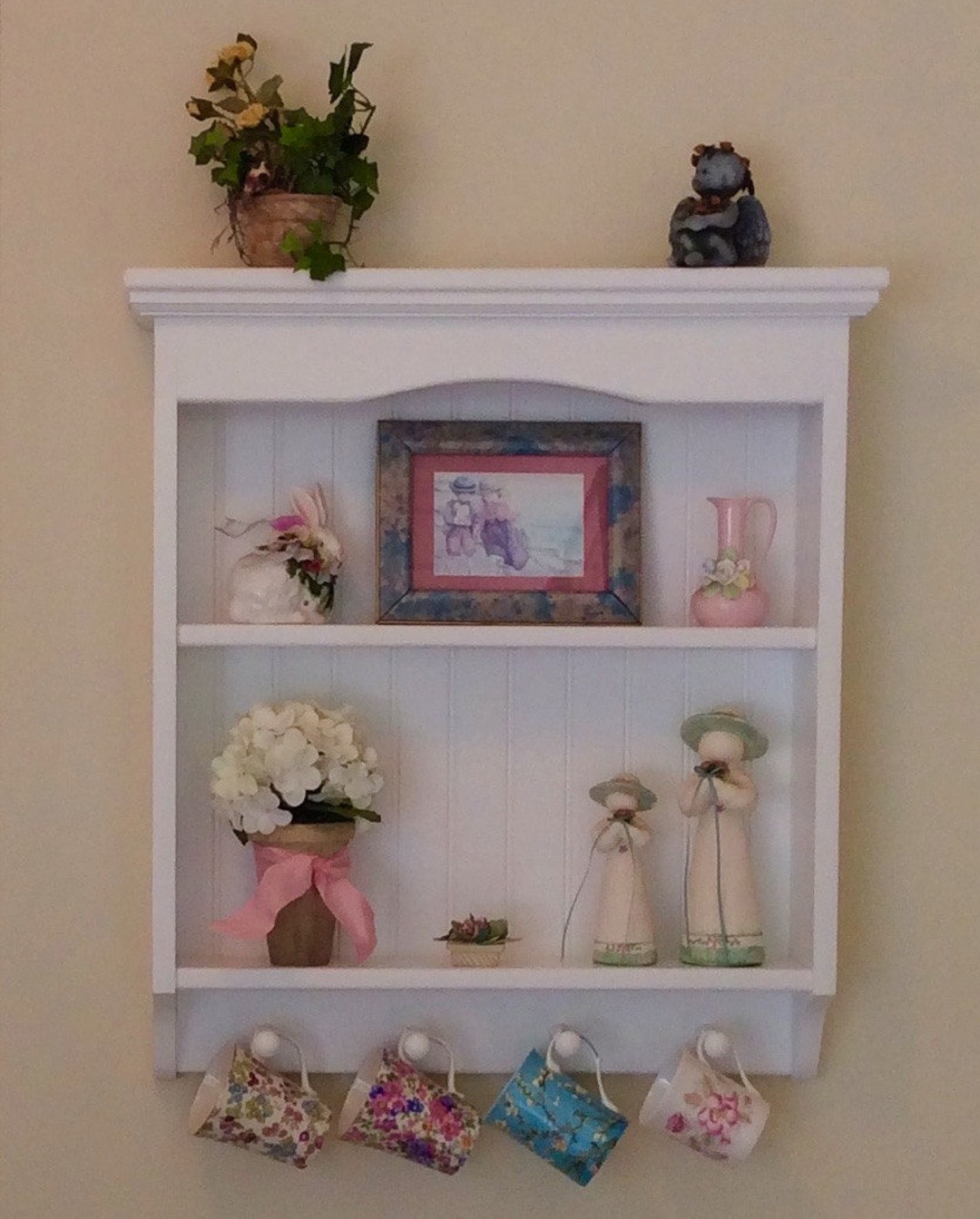 Pine Wood Knick Knack Shelf: Shaker Style Wall Display - Etsy