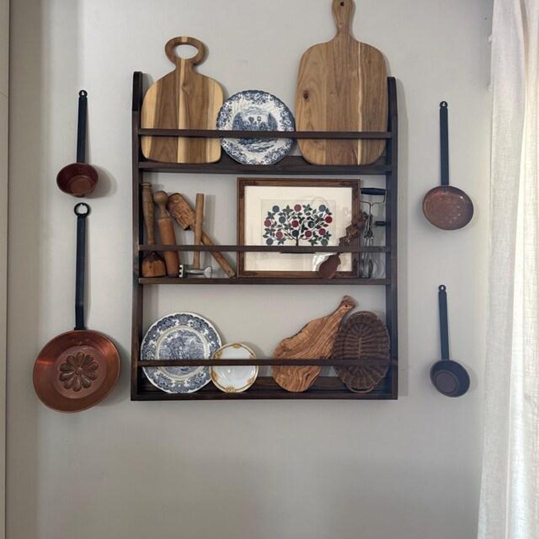 Open Back Plate Rack, Large Wall Hanging Plate Shelf Display - Etsy
