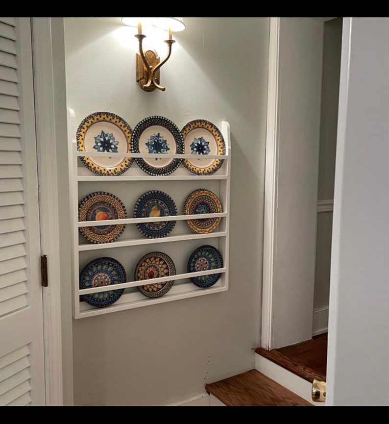 Country Plate Rack: Wall Shelf Display for Plates & Cutting Boards - Etsy