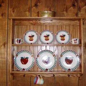 Plate Display Rack Oak Wall Shelf and Mug Holder - Etsy