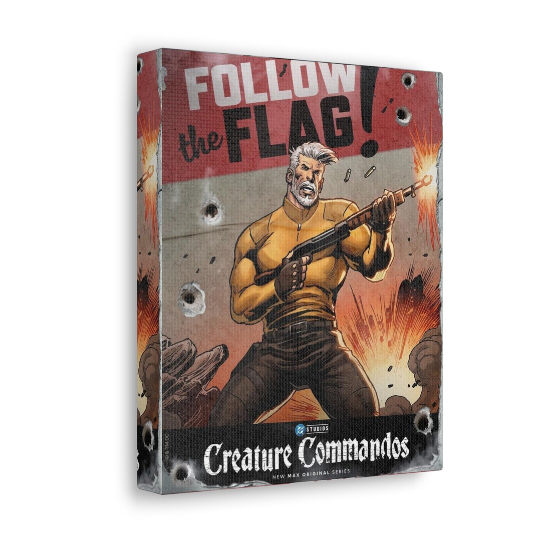 Creature Commandos Poster, Rick Flag Canvas, Vintage Comic Wall Art - Etsy