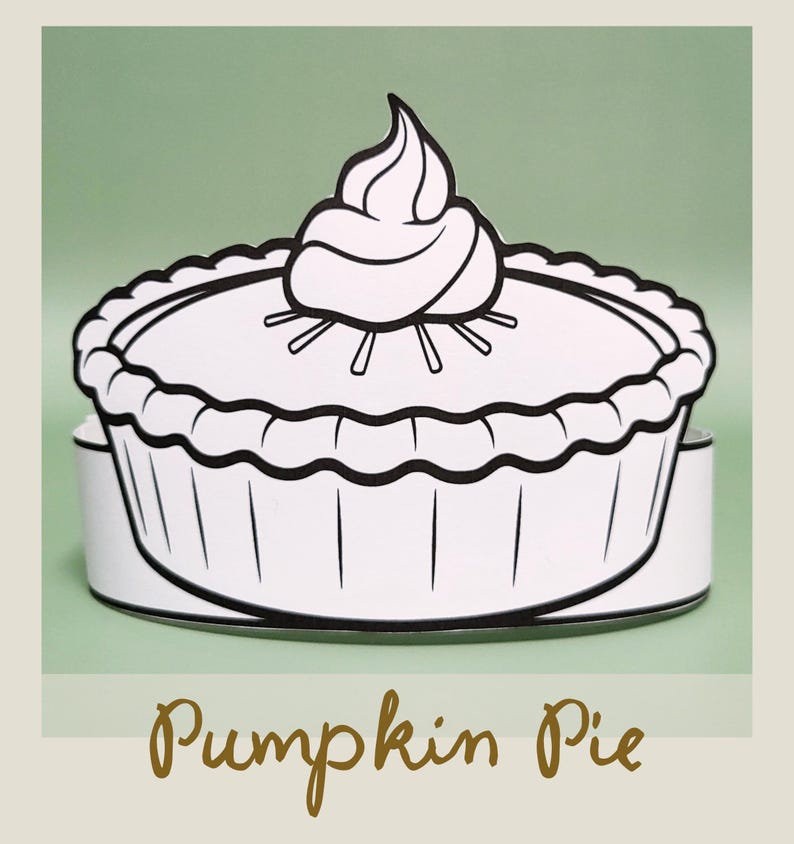 Thanksgiving Coloring Page Printable Crowns | PNG PDF | Instant ...
