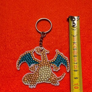 Pokémon Bulbasaur and Charizard Diamond Painting Keychain Sparkling and ...