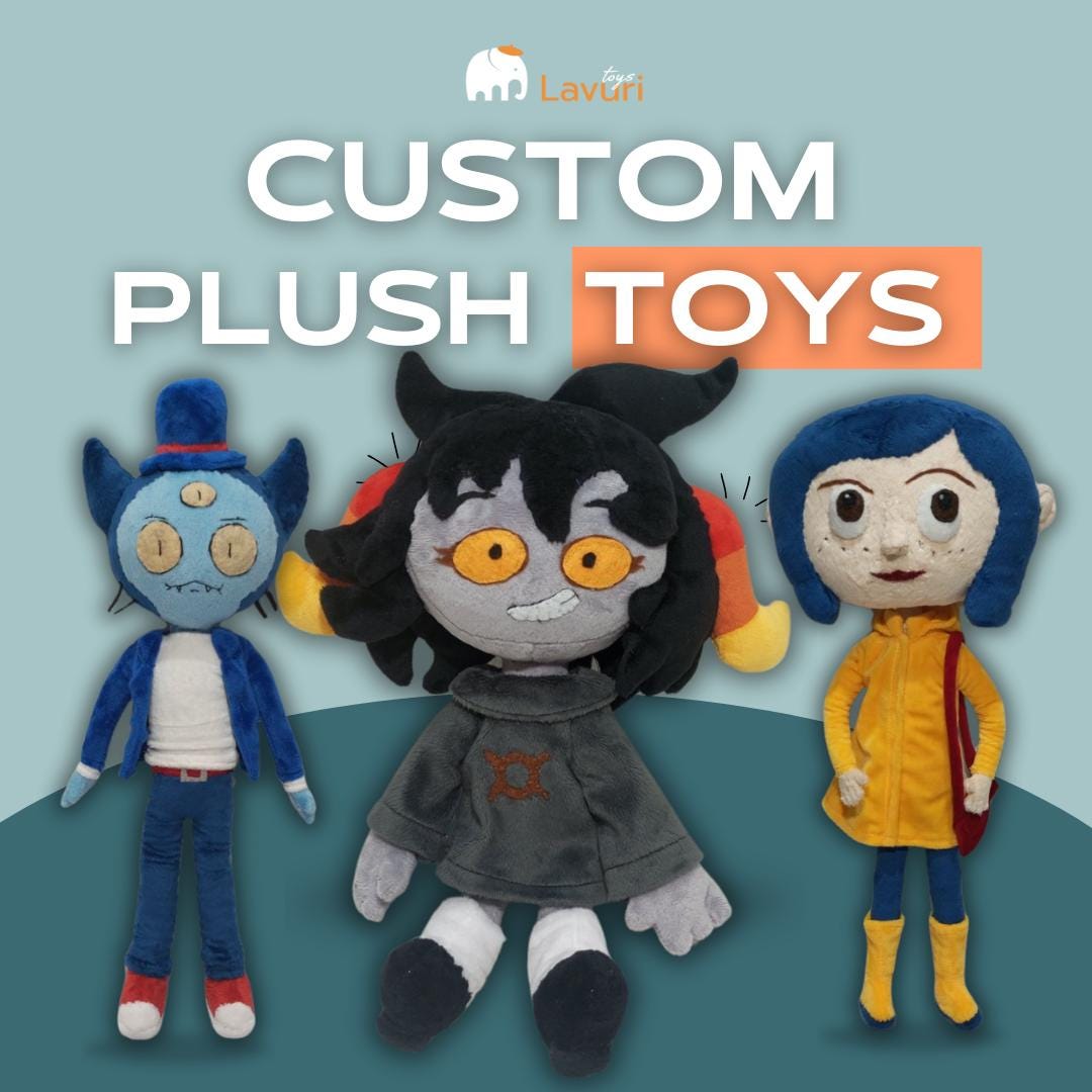 Custom Plushies From Cartoon or Photo. Customized Plush Toys, Gift for ...