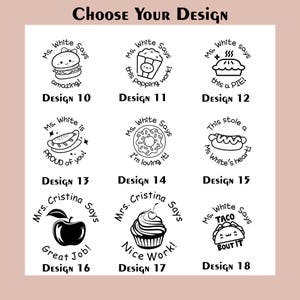 Teacher Comments Stamp, Teacher Stamp, Custom Teacher Stamps, From the ...