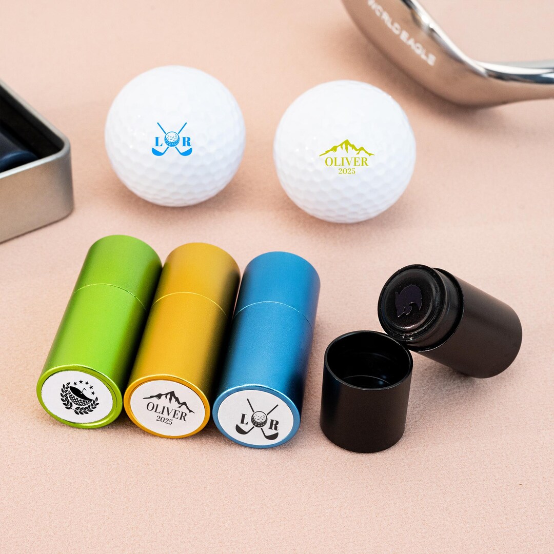 Custom Golf Ball Stamp, Monogram Golf Ball Stamps, Personalized Ball ...