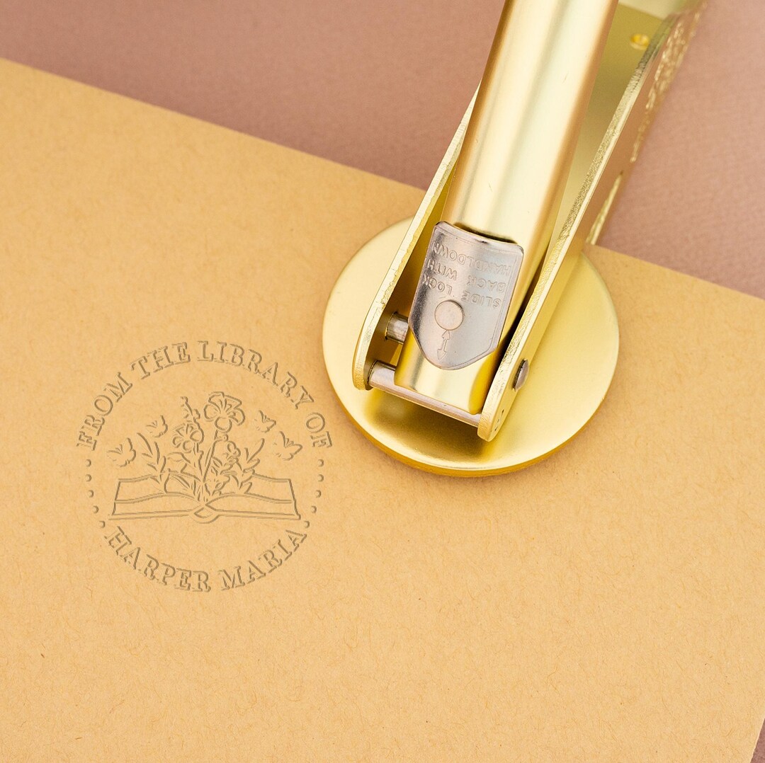 Custom Book Embosser, Book Embosser Stamp, Personalized Name Embosser ...