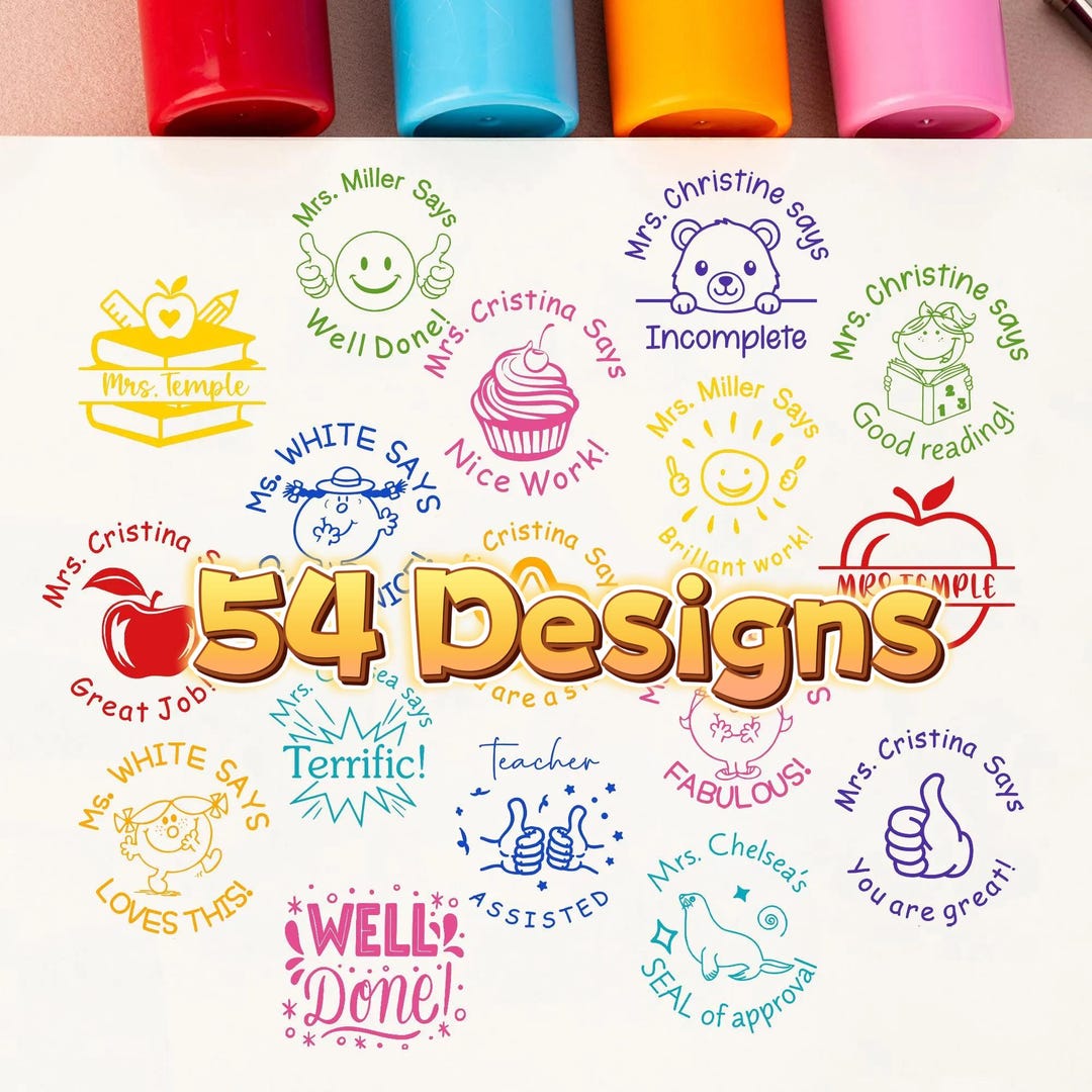 Custom Teacher Stamp, Classroom Stamps, Teacher Gift - Etsy UK