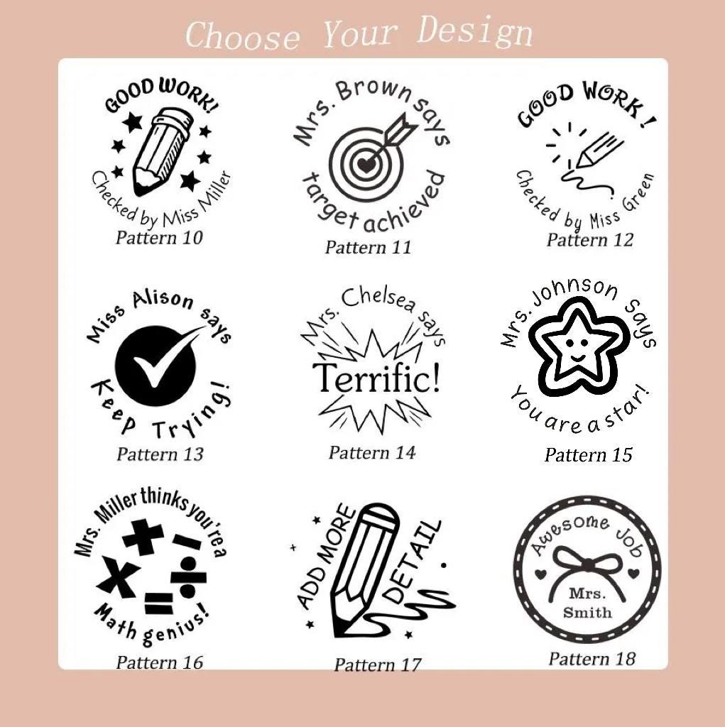 Custom Teacher Stamp, Teacher Stamps Personalized, Teacher Comment ...