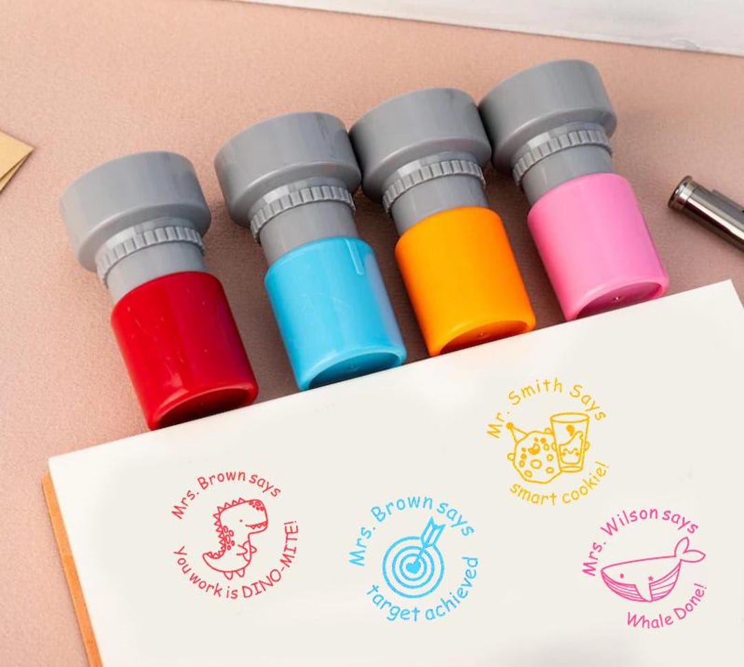 Custom Teacher Stamp,personalized Teacher Homework Stamps,teacher Gift ...