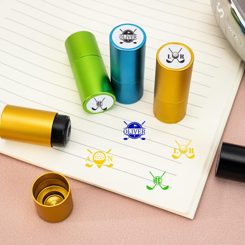 Personalized Your Own Golf Ball Stamp, Golf Ball Marker, Custom Golf ...