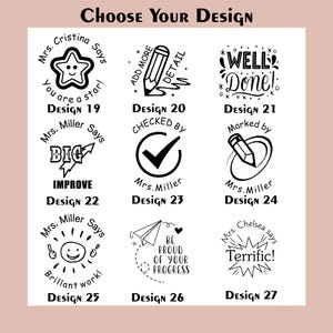 Teacher Comments Stamp, Teacher Stamp, Custom Teacher Stamps, From the ...