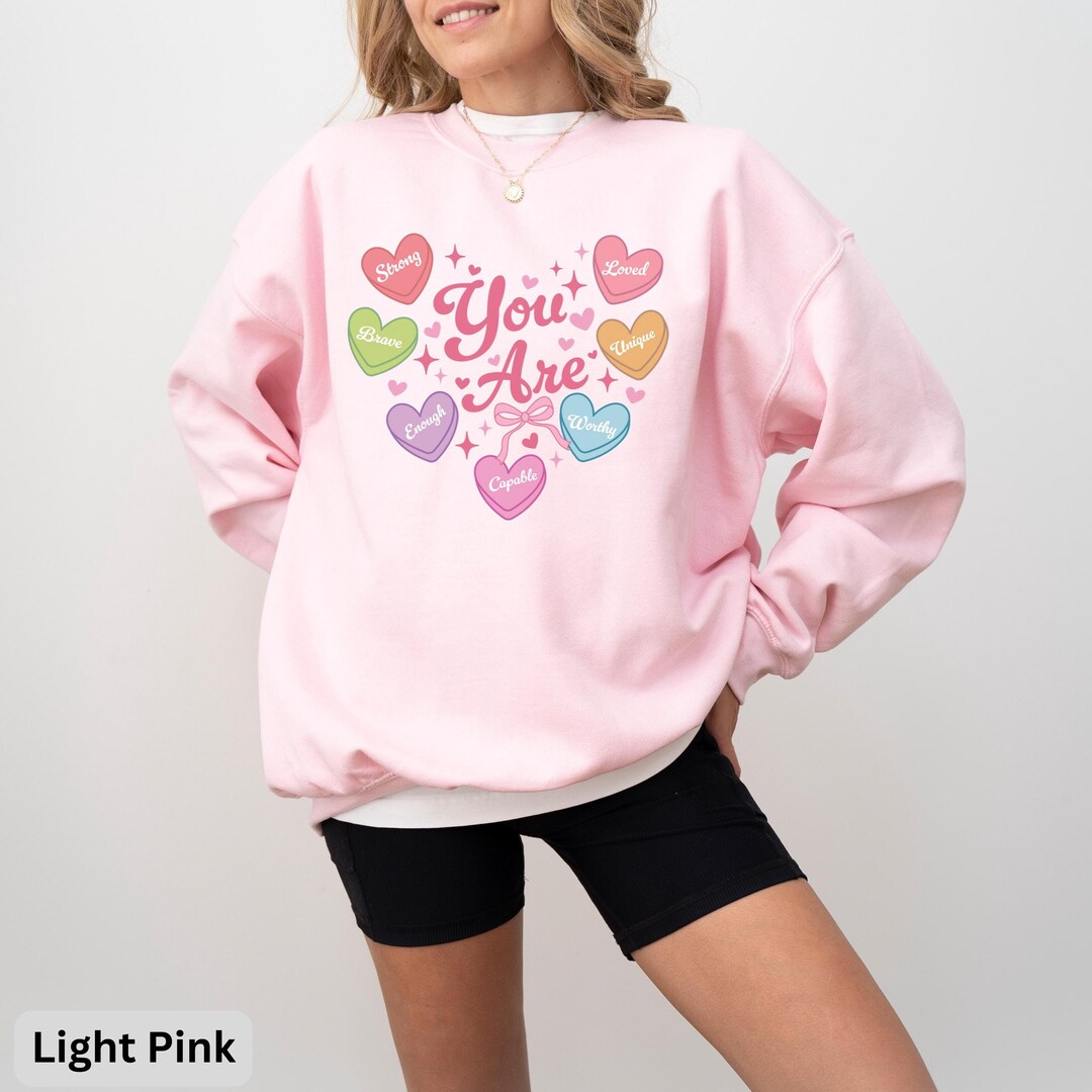 Positive Affirmation Hearts Valentine Sweater, Teacher Valentine ...