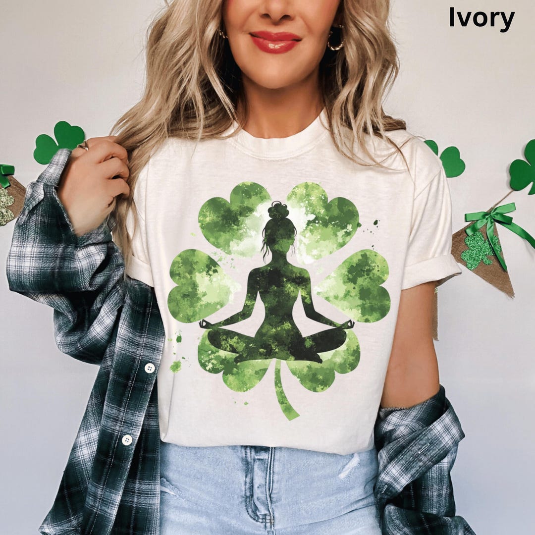 Yoga St Patrick T Shirt, Yoga Shirts for St Patrick's Day, Irish Yoga ...