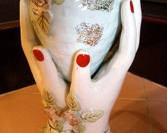 Porcelain Ceramic Hands Holding a Vase - Etsy