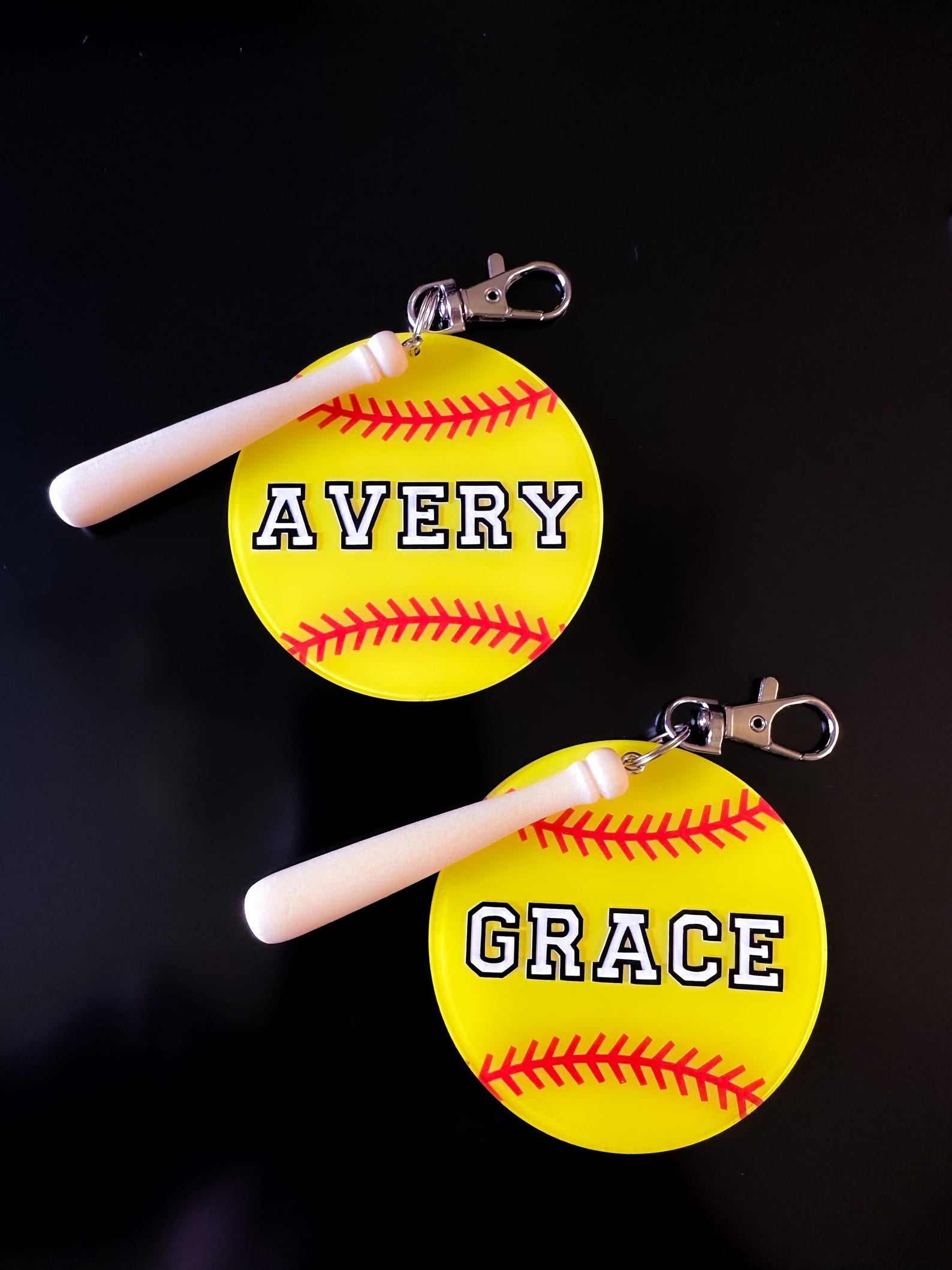 Personalized Softball Keychain, Custom Sport Keychain, Custom Keychain ...