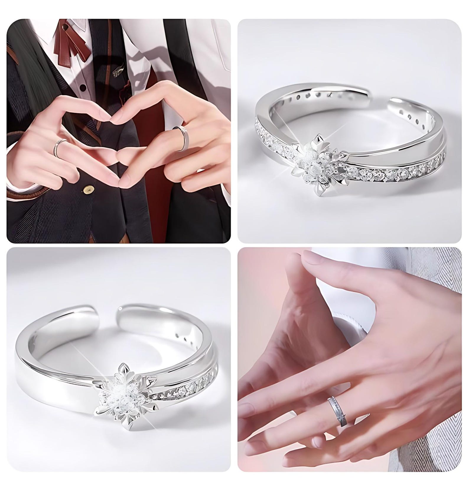 Love and Deepspace Ring Accessories Xavier Couple Rings Zayne Wedding ...