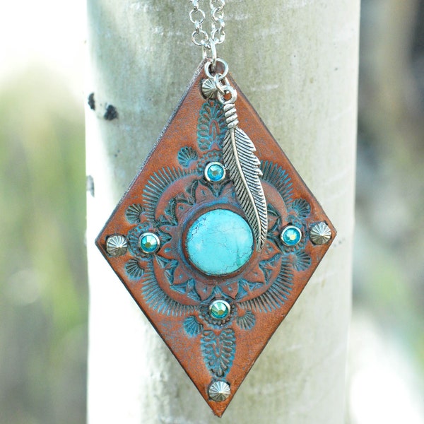 Leather Turquoise - Etsy