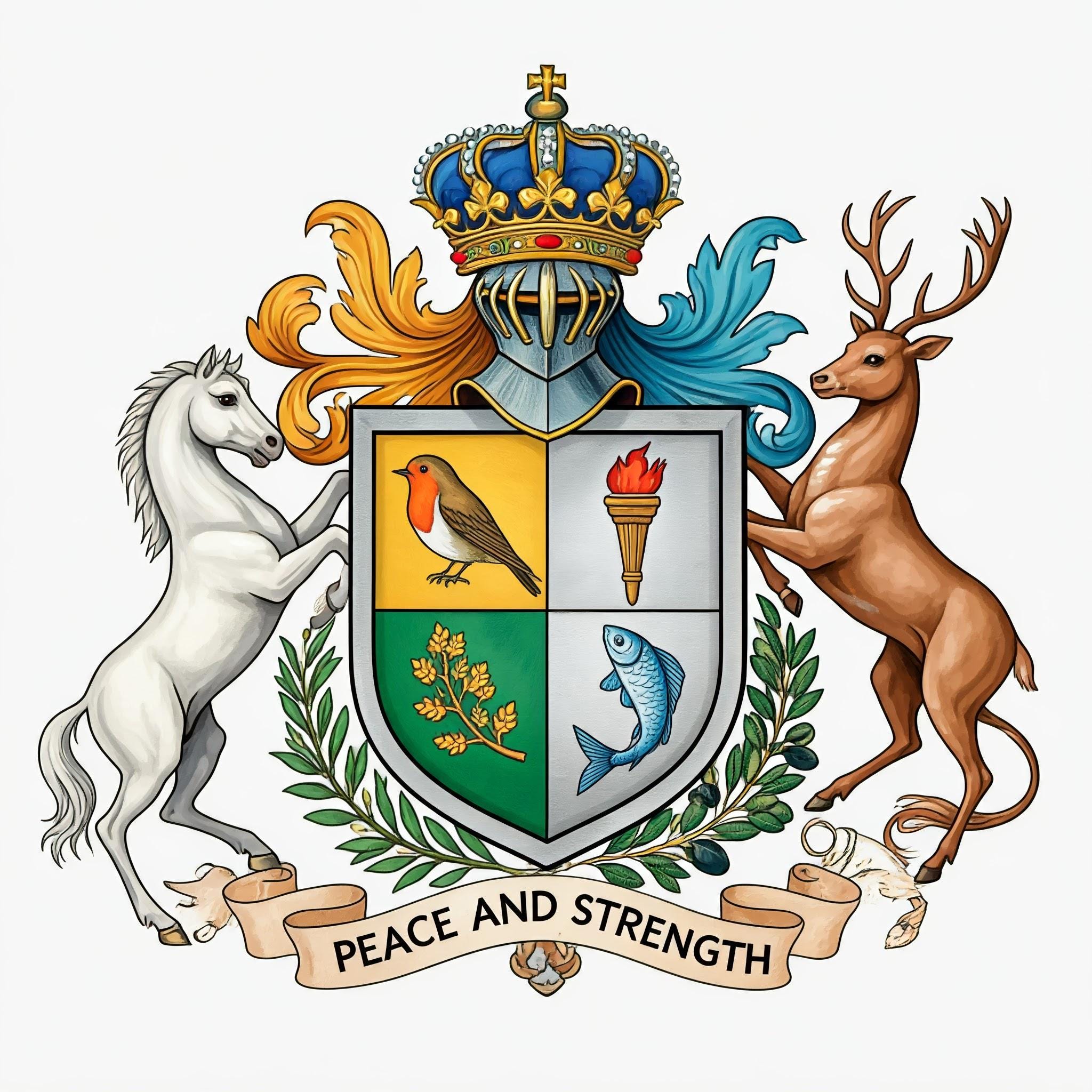 Personalized Family Crest Art,custom Heraldic Emblem,unique Coat of ...