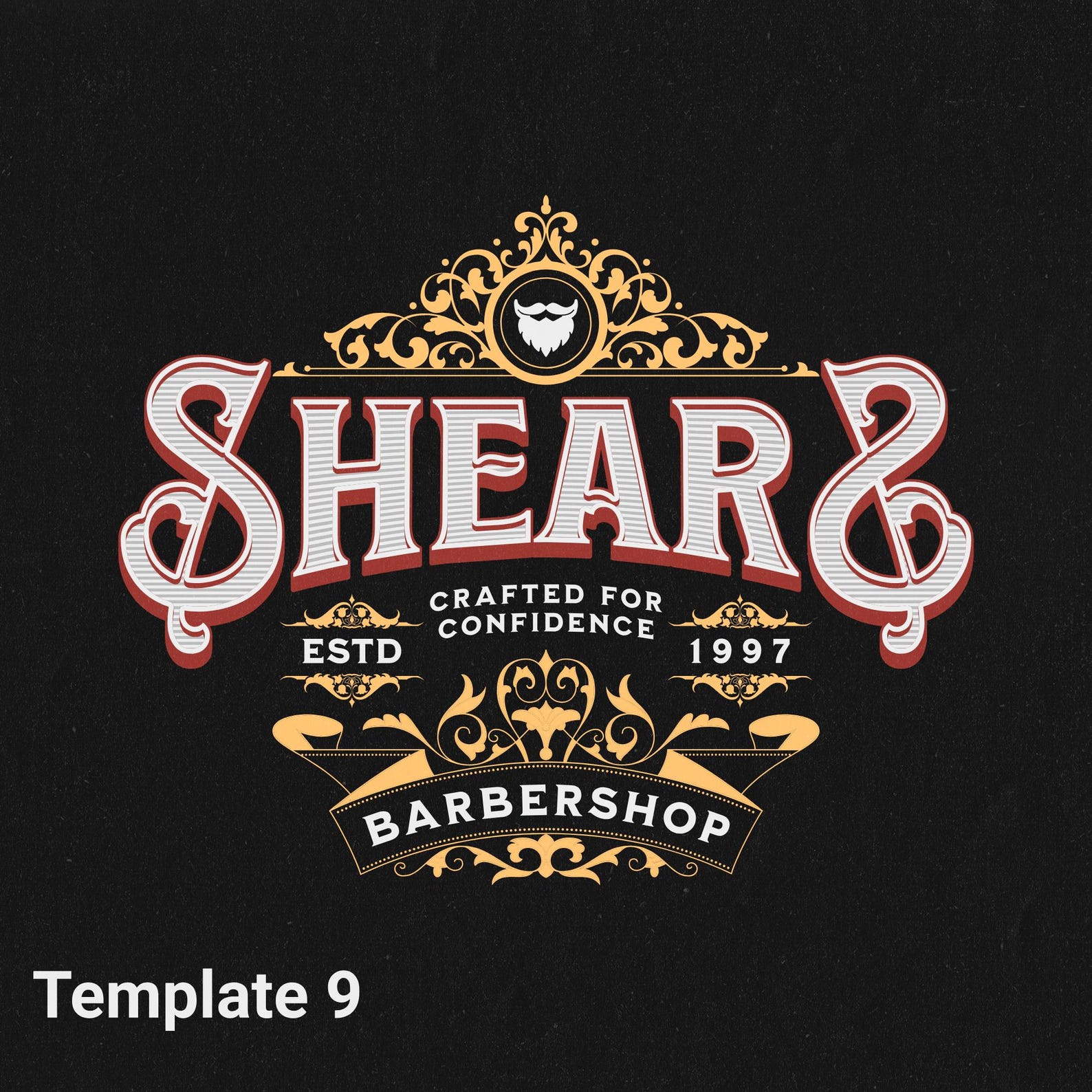 Custom Victorian Barber Logo Design, Vintage Studio - Etsy