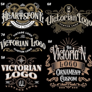Custom Victorian Logo Design | Boutique Brand Identity - Etsy