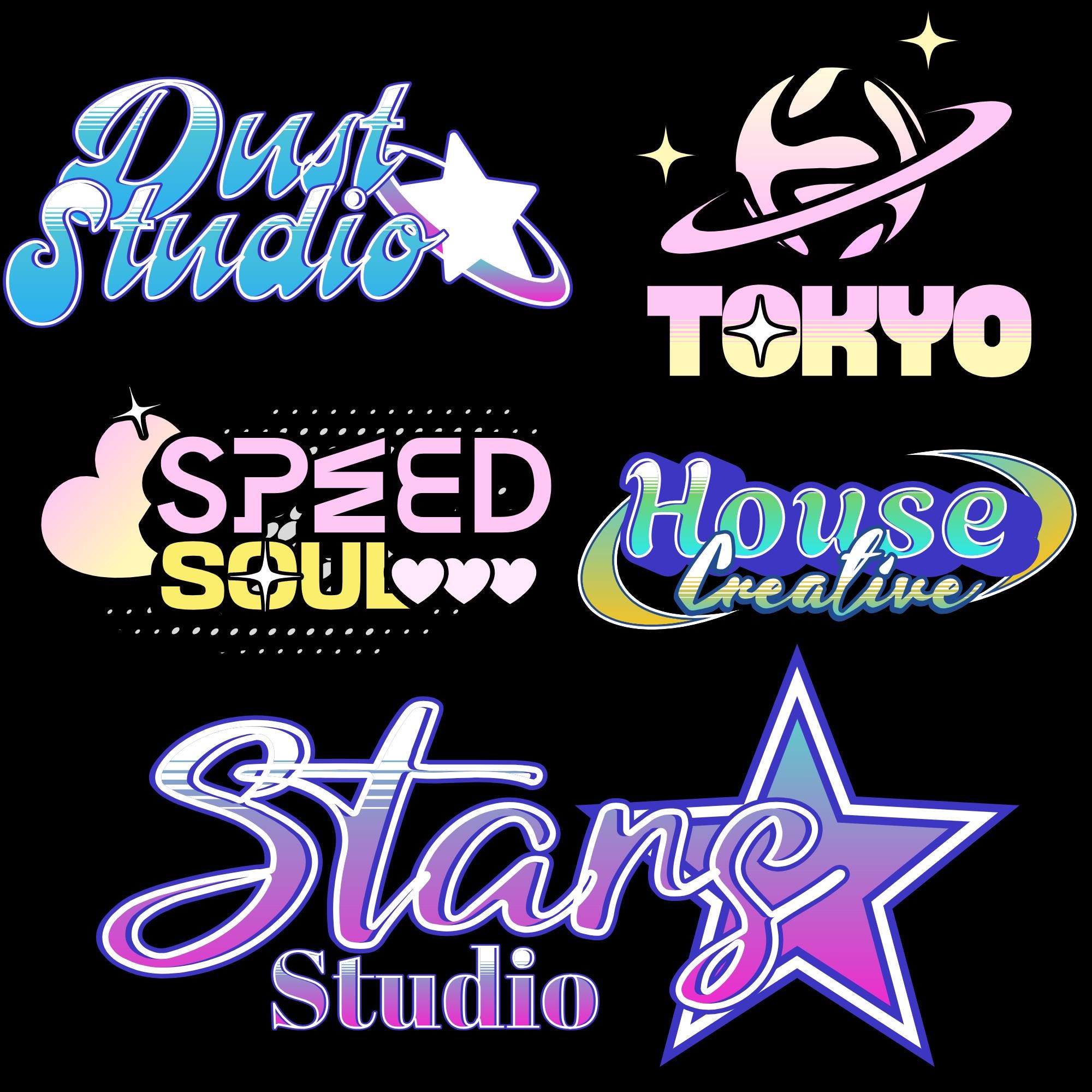 Y2K Logo Bundle: Unique 2000s Streetwear Designs, Retro 80's Style ...