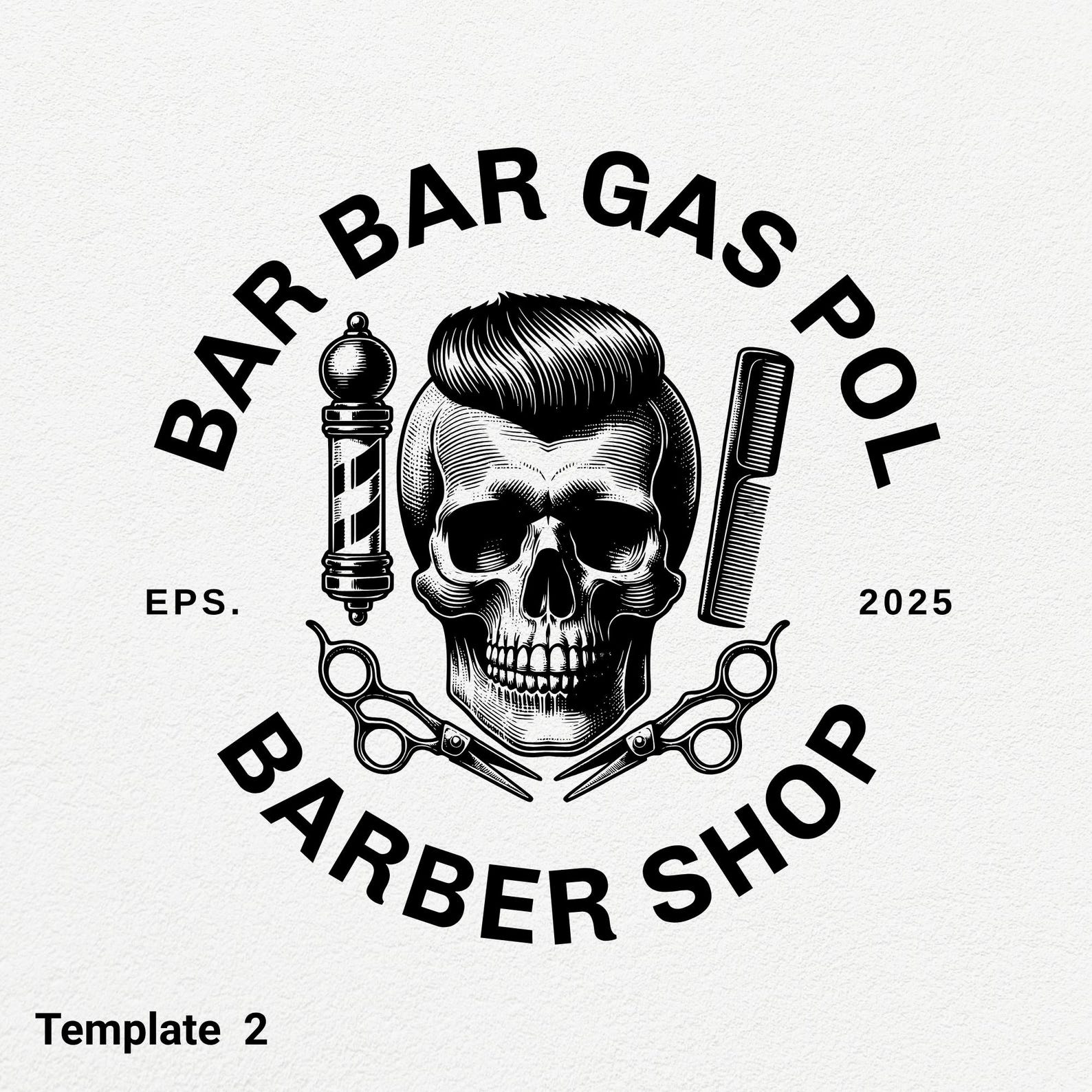 Custom Victorian Barber Logo Design, Vintage Studio - Etsy