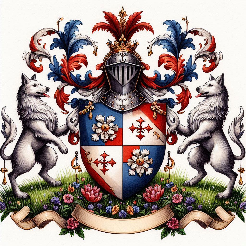 Personalized Family Crest Art, Custom Heraldic Emblem (digital Download ...