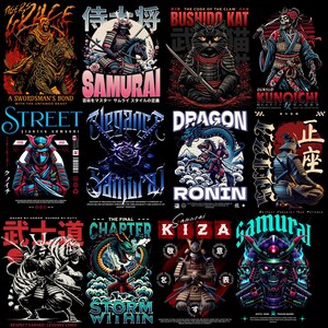 Epic Samurai Art: 16 PNG, Warrior Japan, Samurai Graphics, Masked ...