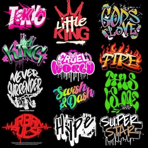 Streetwear Graffiti Art Bundle – 100 PNG Designs (digital Download) - Etsy