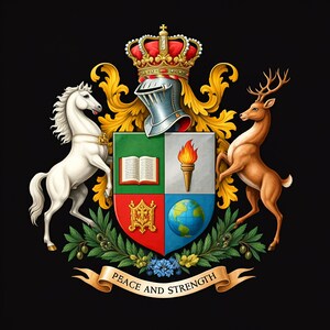 Personalized Family Crest Art,custom Heraldic Emblem,unique Coat of ...