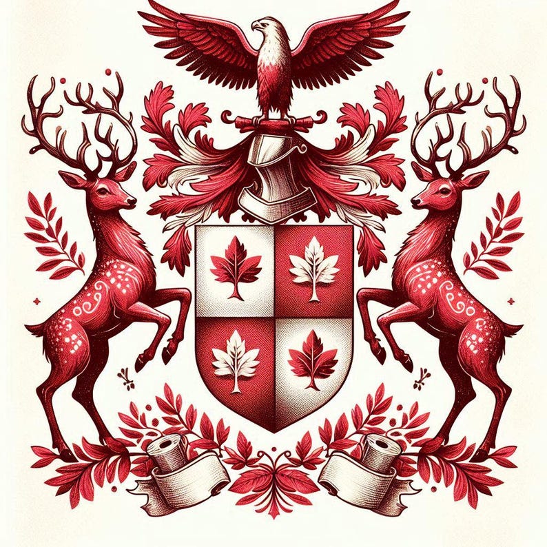 Personalized Family Crest Art,custom Heraldic Emblem,unique Coat of ...