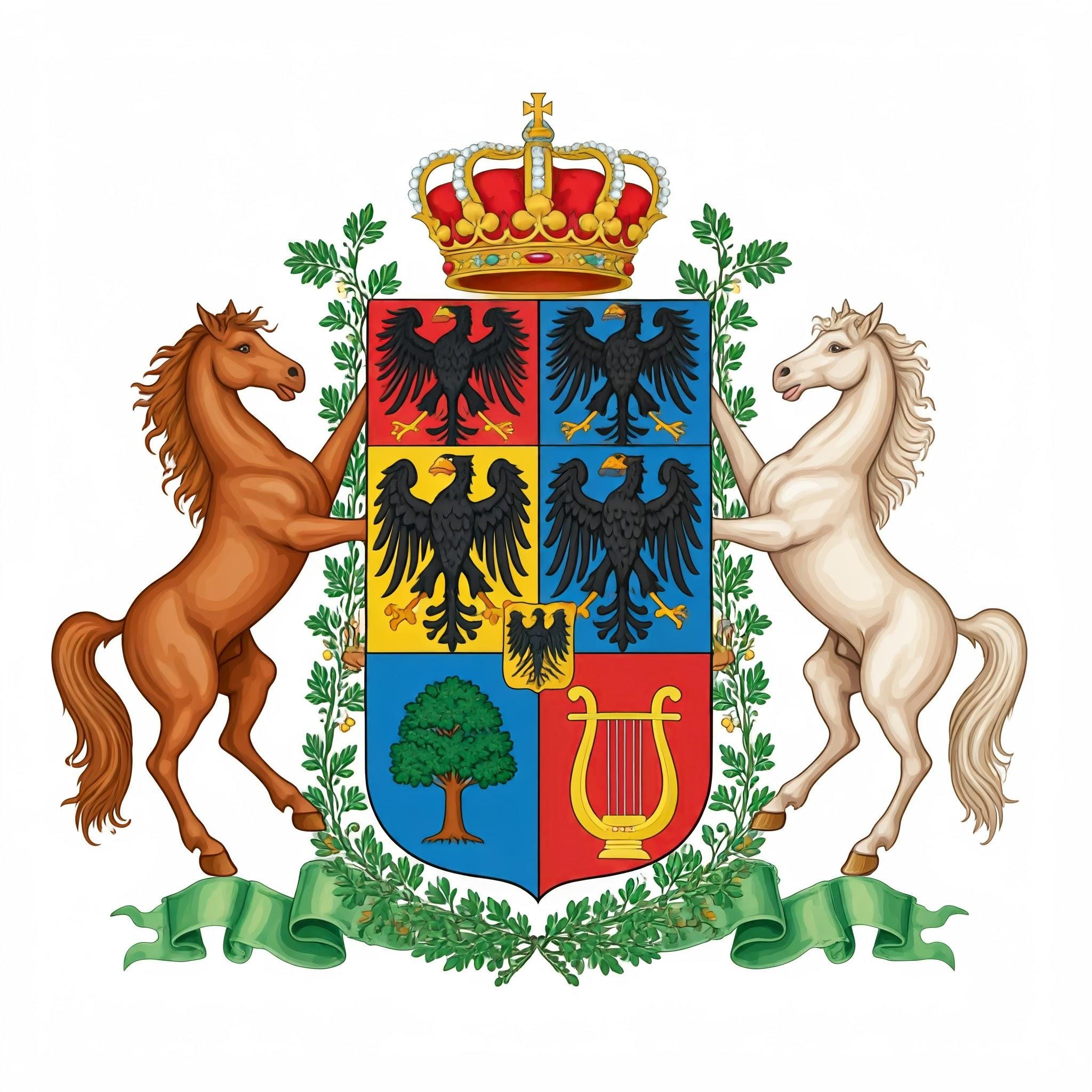 Custom Family Crest Art, Personalized Heraldic Emblem (digital Download ...