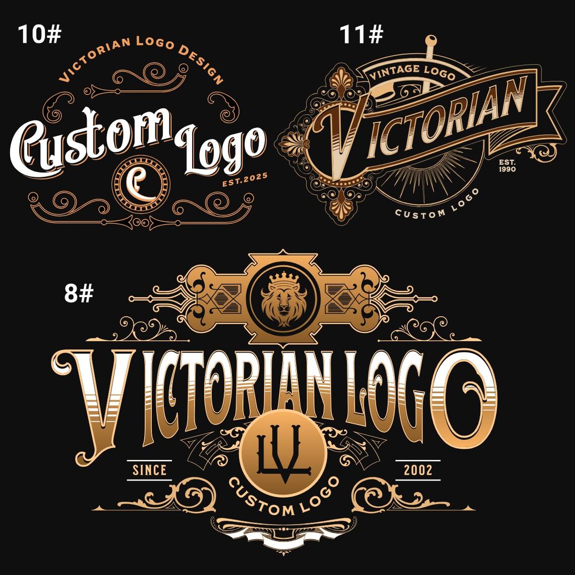 Custom Logo Designs | Professional Logo Designer | Victorian Style Logo | Boutique Logo Design ...
