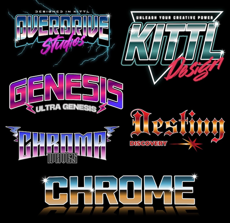 Y2K Logo Bundle: Unique 2000s Streetwear Designs, Retro 80's Style Chrome, Y2K Sheets Logo, Y2K ...