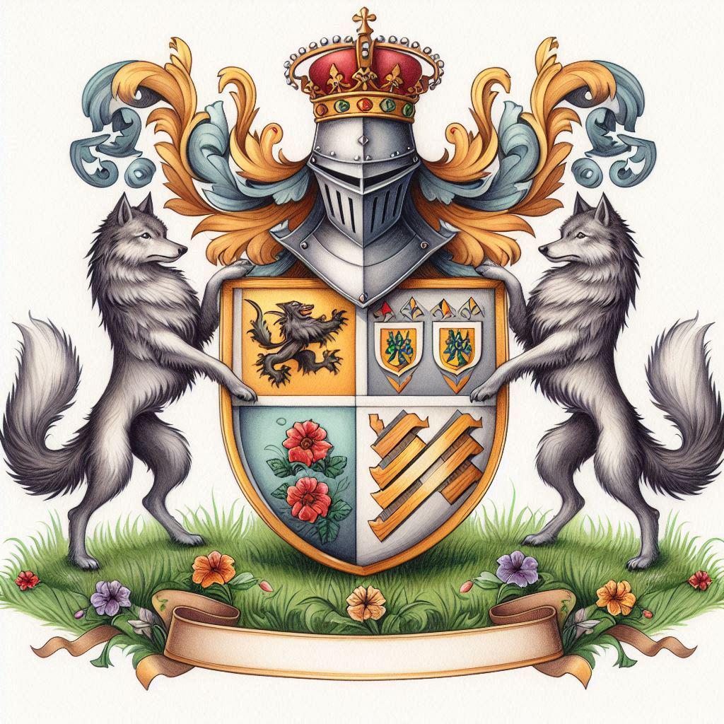 Personalized Family Crest Art,custom Heraldic Emblem,unique Coat of ...