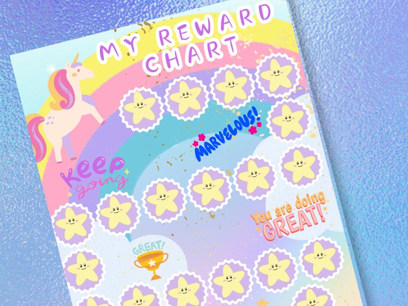 Unicorn Reward Chart - Etsy