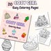 Cozy Girl Bold & Easy Coloring Pages | Set Four 20 Pages | Instant ...