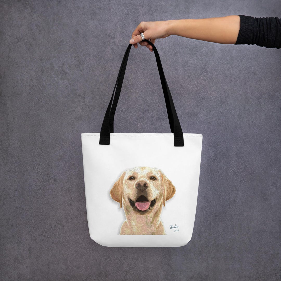 Custom Dog Tote Bag| Dog Shopping Bag | Pet Portrait Bag | Pet Tote Bag ...