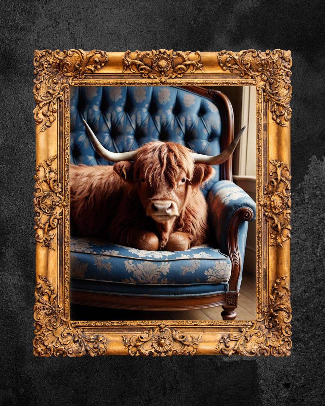 Highland Cow Wall Art | Rustic Home Decor | Farmhouse Print | Animal ...