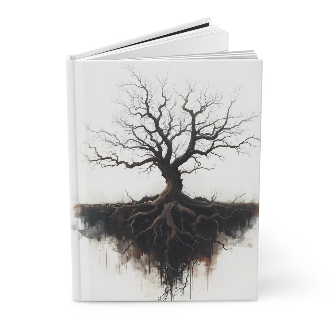 Inverted Tree Roots Hardcover Journal | Botanical Tree Illustration - Etsy